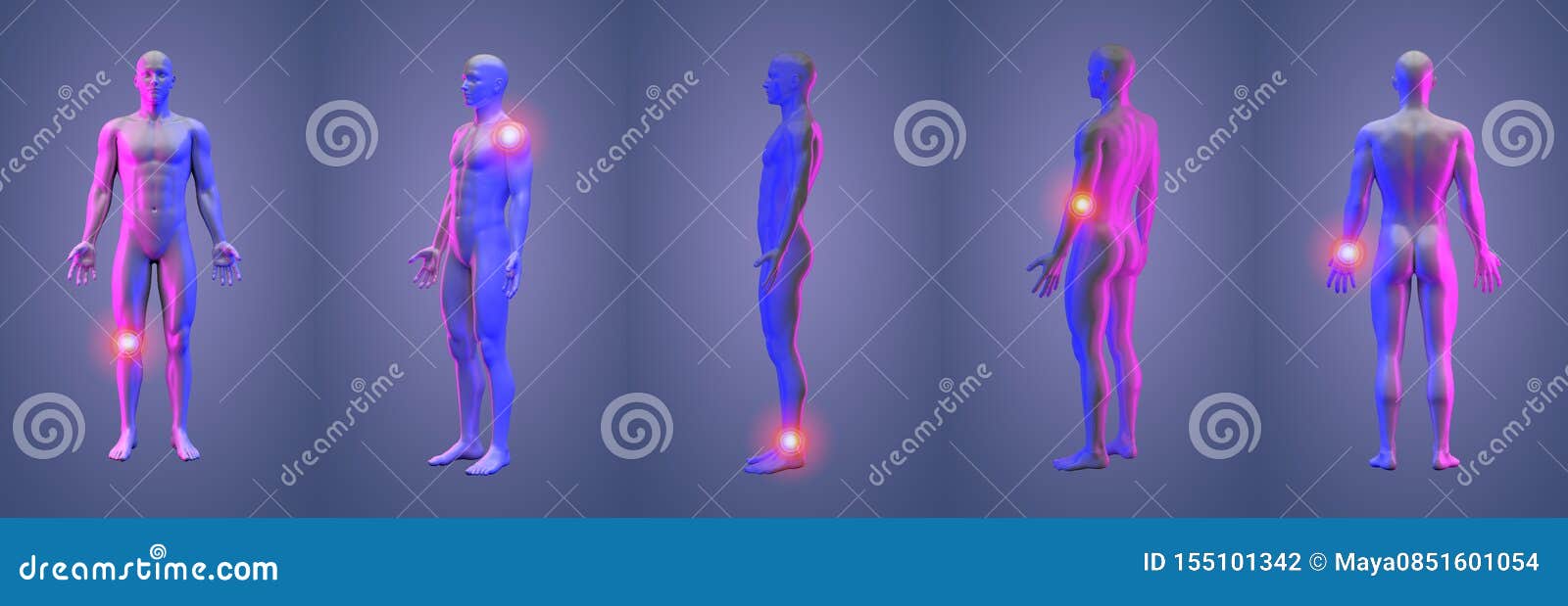 3d Rendering Illustration of Pain Human Stock Illustration ...