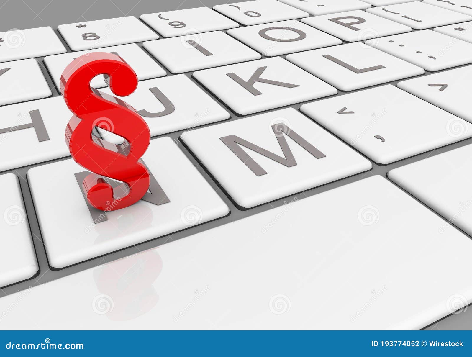 3D Rendering Illustration of the Red Paragraph Symbol on a Computer ...