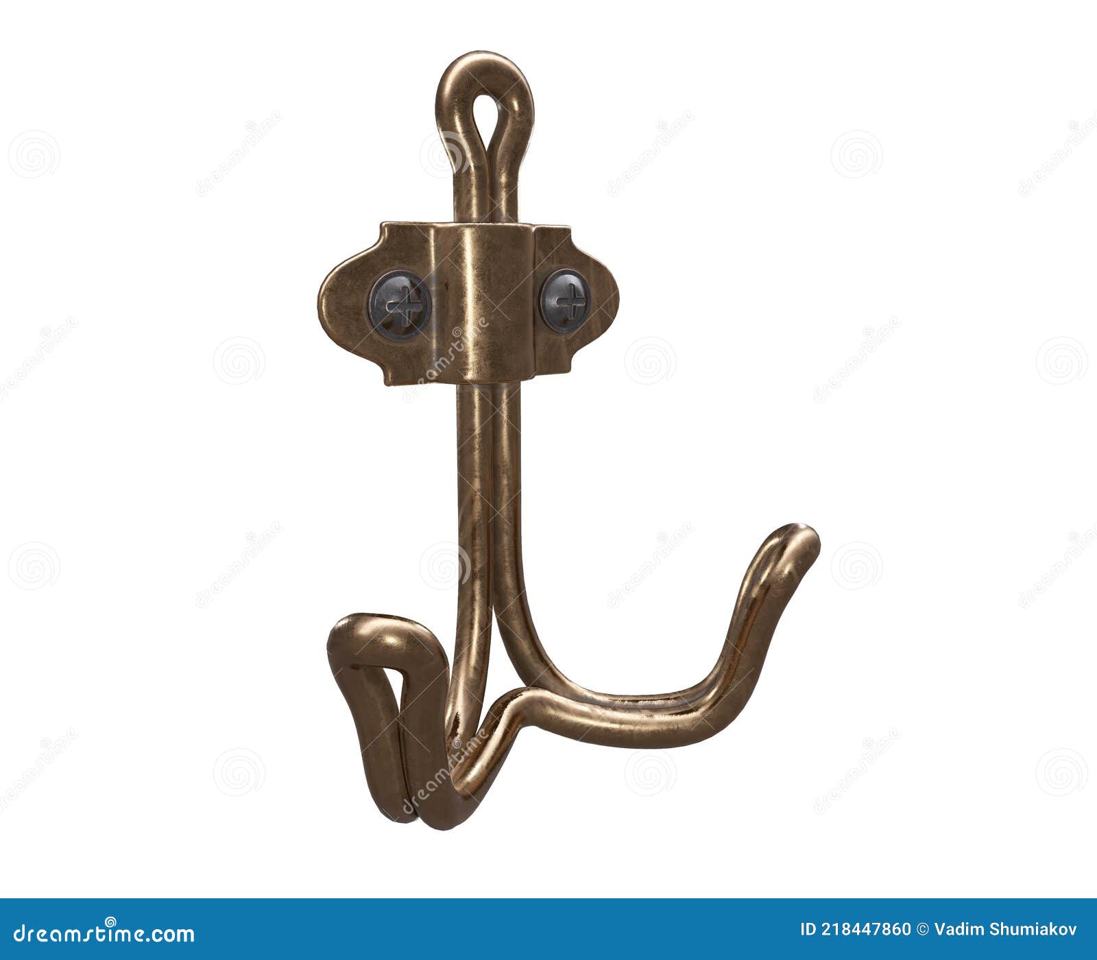 3D Rendering Illustration of an S-shaped Meat Hook Stock Illustration ...