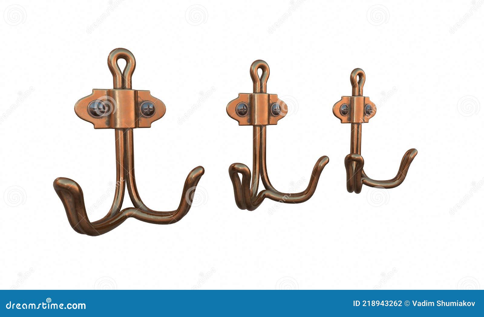 3D Rendering Illustration of an S-shaped Meat Hook Stock Illustration ...