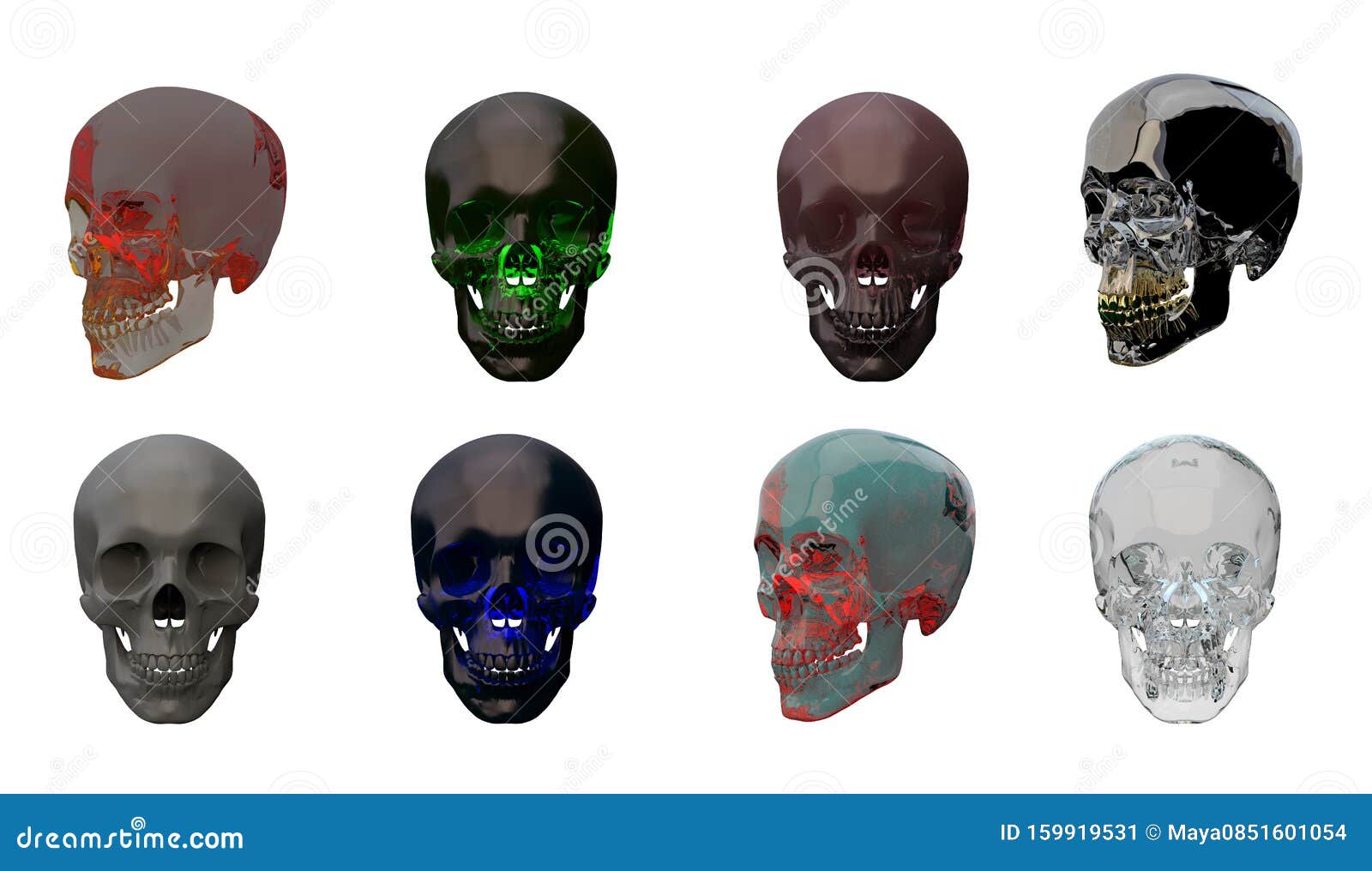 3d Rendering Illustration of Skull Anatomy Stock Illustration ...