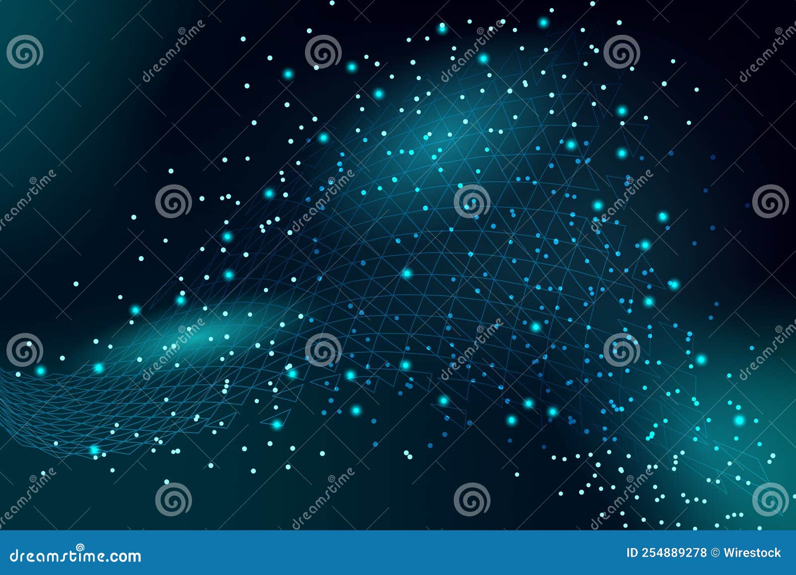 3D Rendering Illustration of a Space Polygonal - Innovative Polymer ...