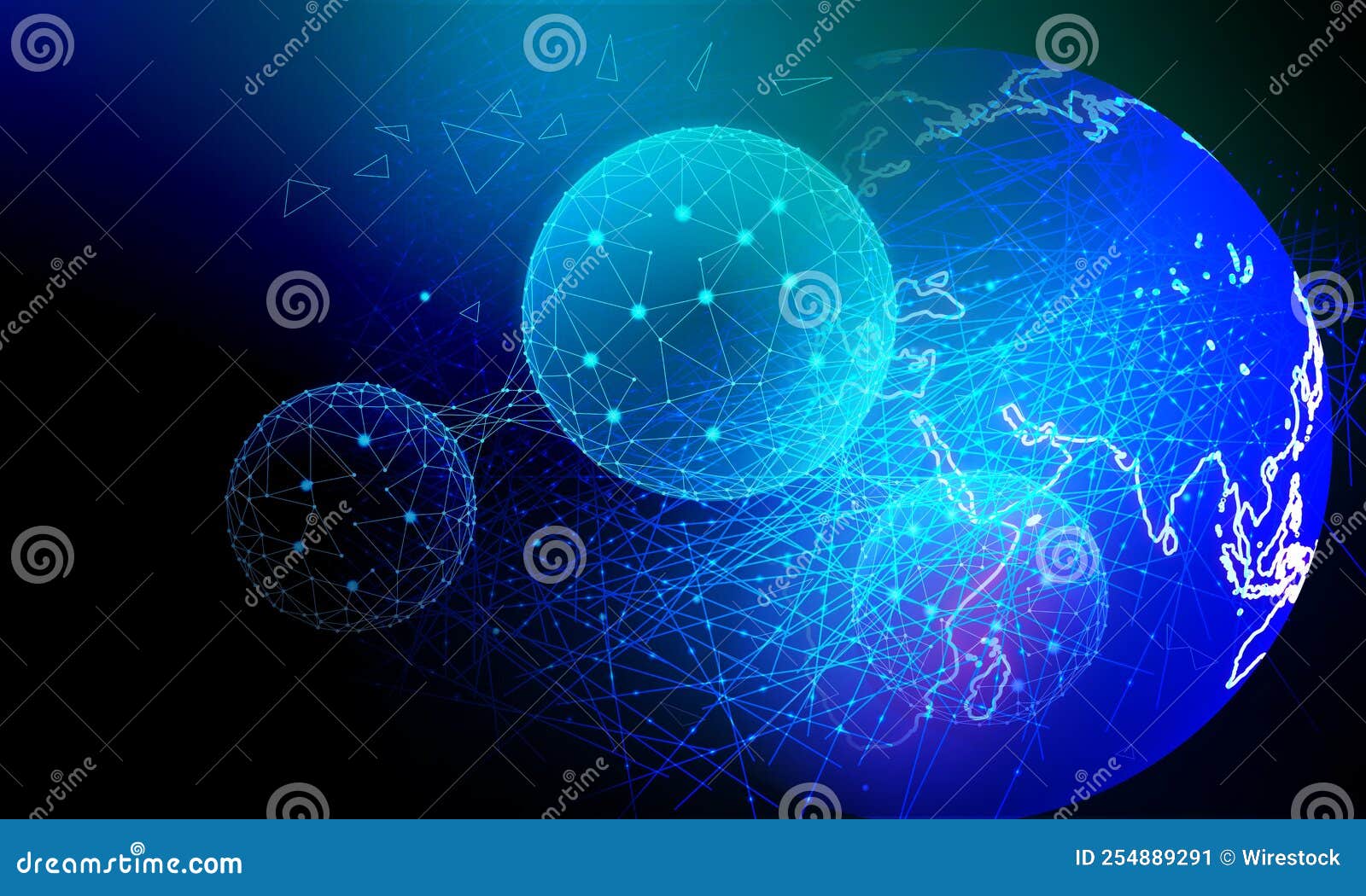 3D Rendering Illustration of a Space Polygonal - Innovative Polymer ...