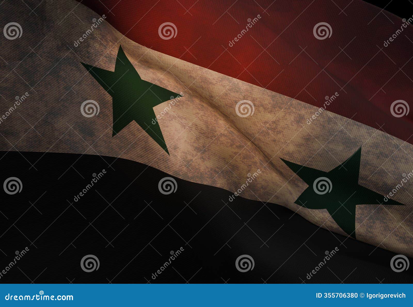 Syrian flag stock illustration. Illustration of banner - 355706380