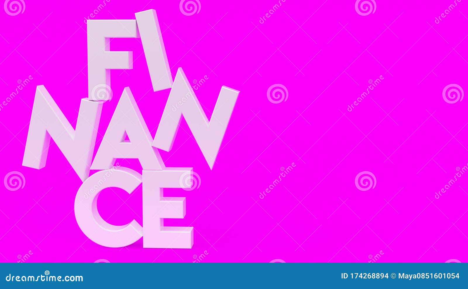 3d Rendering Illustration 3d Text Finance Stock Illustration ...