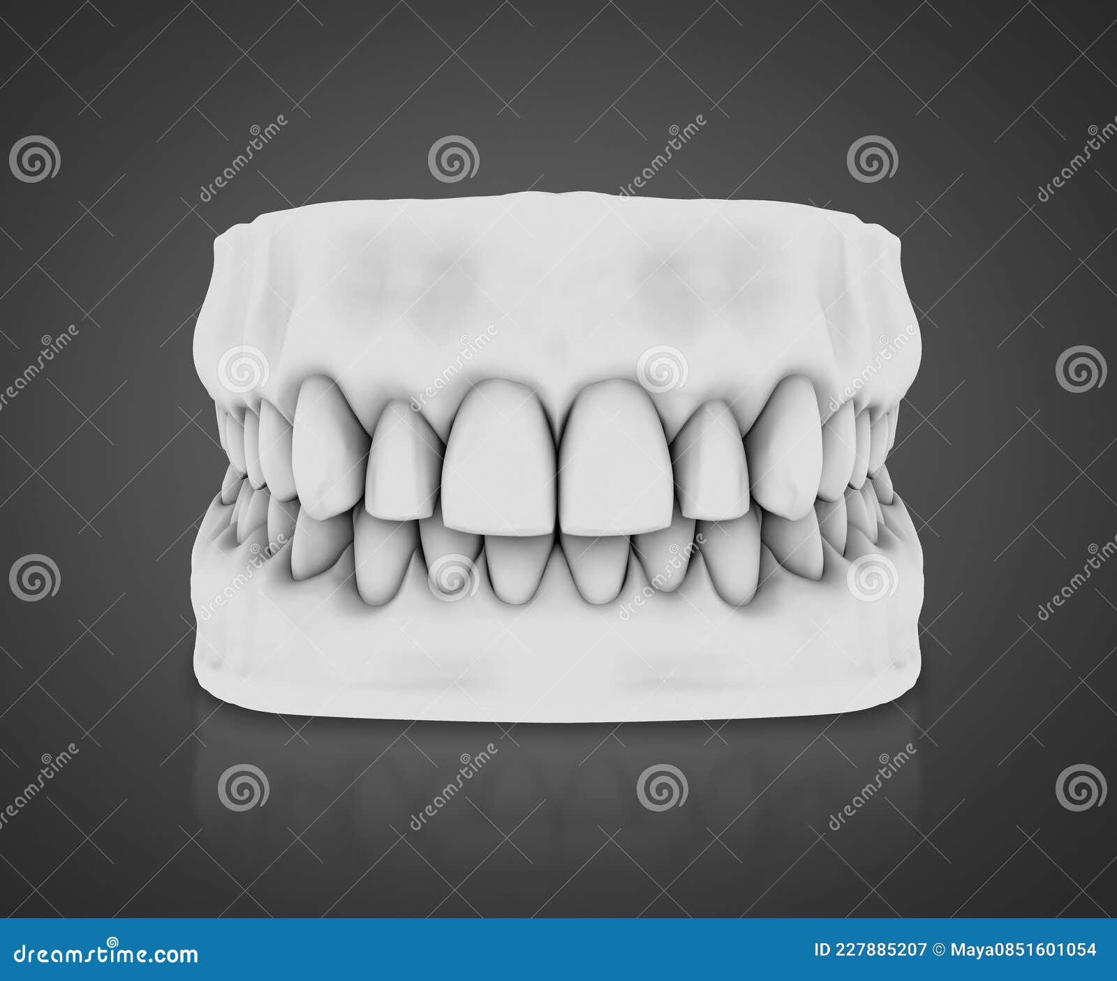 3D Rendering Illustration of Theeth Stock Illustration - Illustration ...