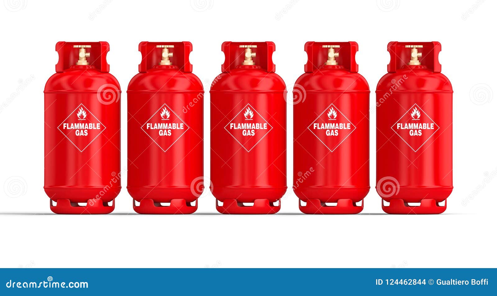 3d gas cylinder on white stock illustration. Illustration of bottle ...