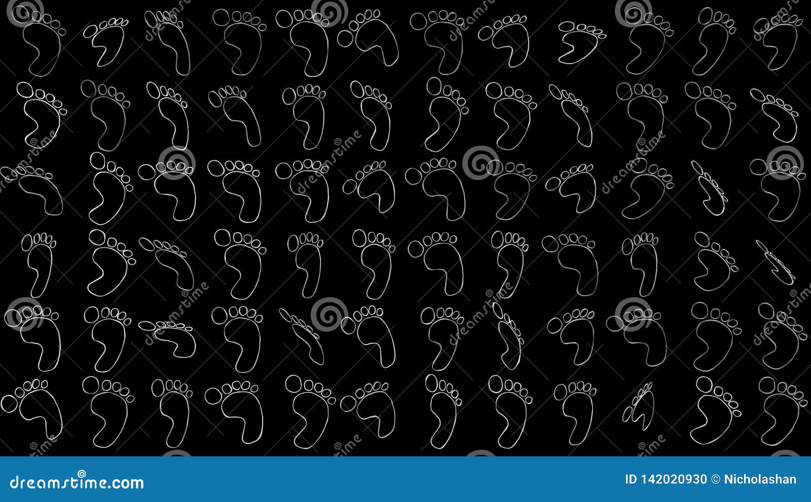 3d Rendering of Image of Footprint with Different Angle Stock ...