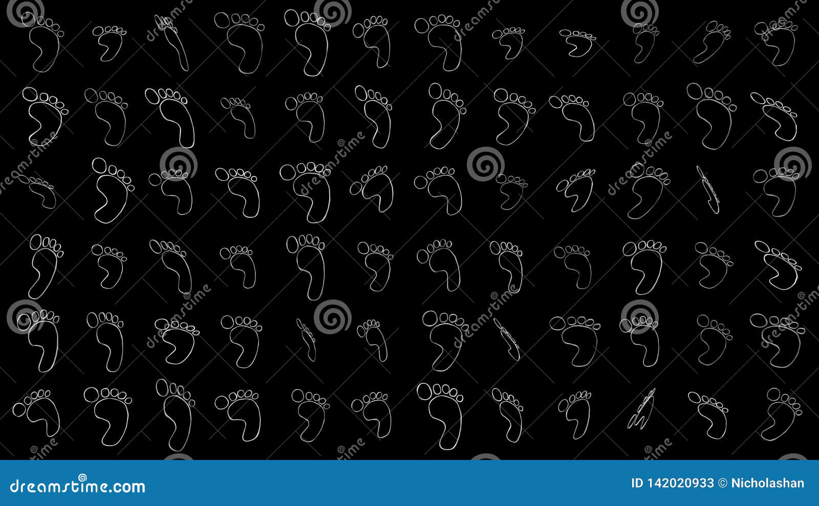 3d Rendering of Image of Footprint with Different Angle Stock ...