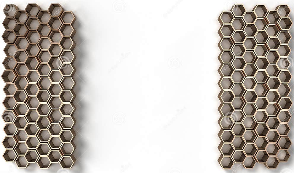 3d Rendering Image of Hexagon Solid Shape on White Background Stock ...