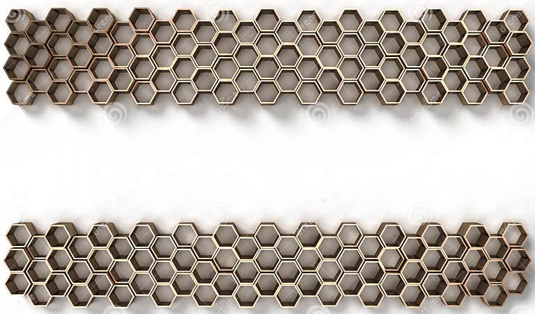 3d Rendering Image of Hexagon Solid Shape on White Background Stock ...