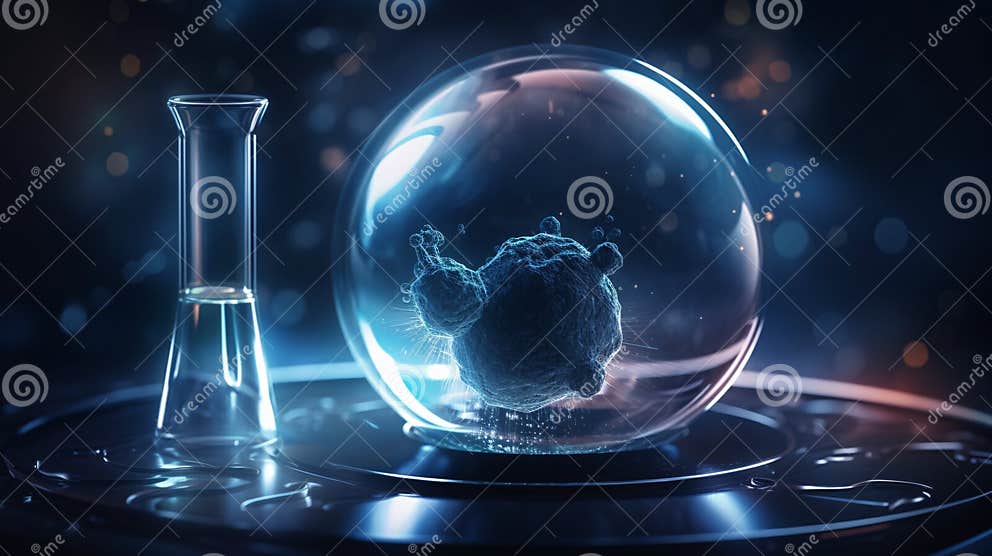 3d Render Image of Glow Object Liquid Vibe Generative Ai Stock ...