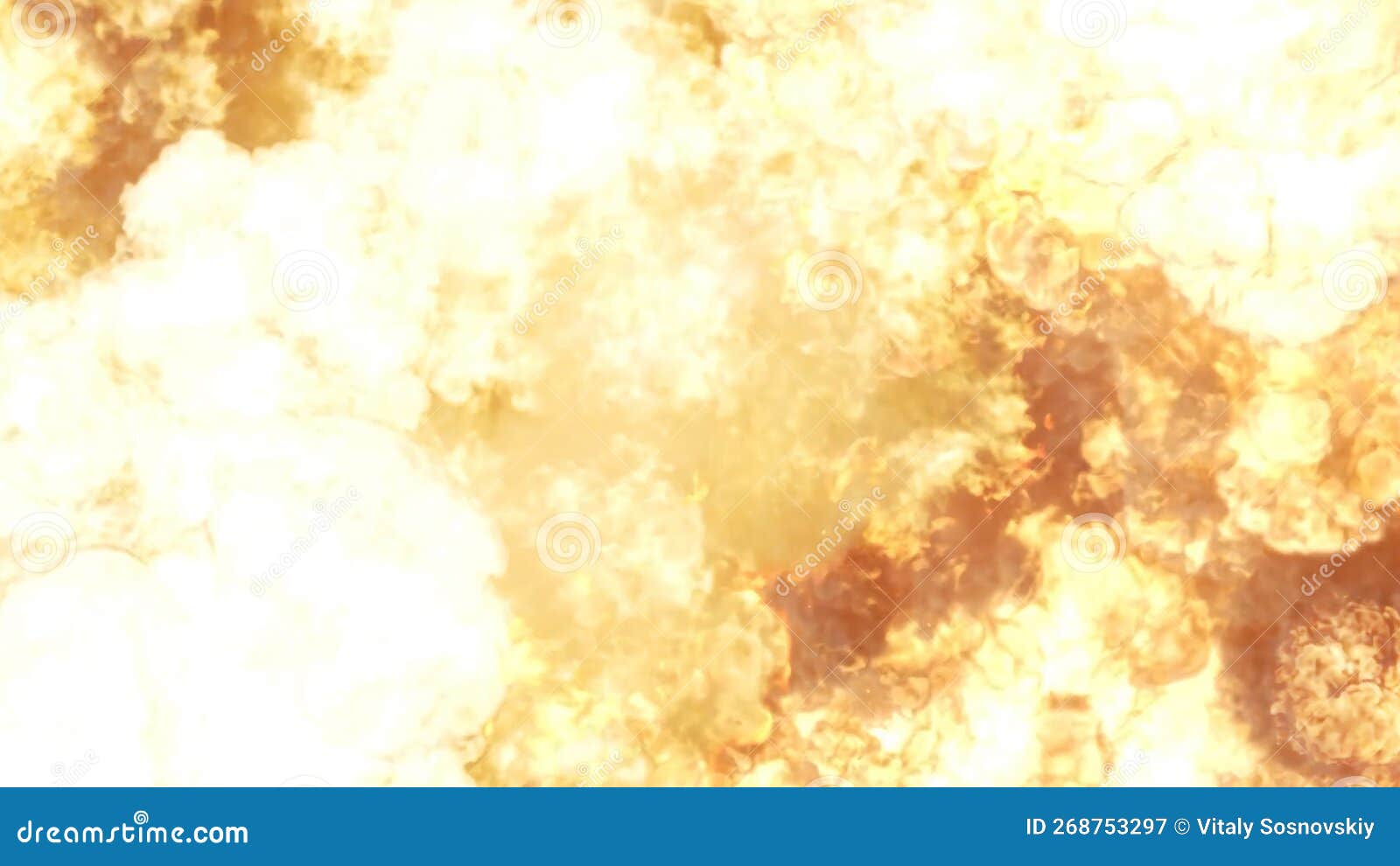 3D Rendering of an Impressive Intense Explosion on a Black Background ...