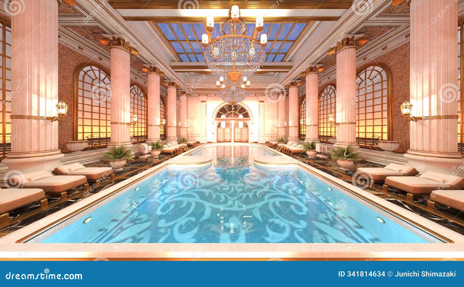 Indoor Swimming Pool And Jacuzzi Design Idea Royalty-Free Stock Image ...