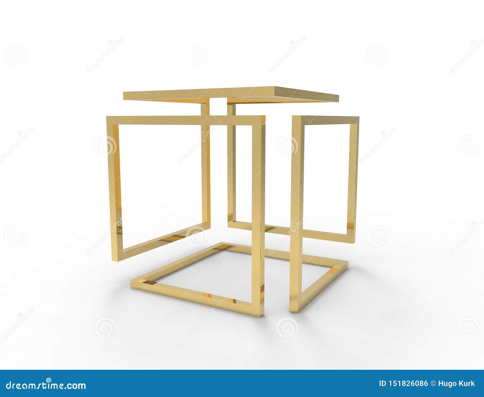 3d Rendering Of An Infinity Cube Isolated In White Background Stock ...
