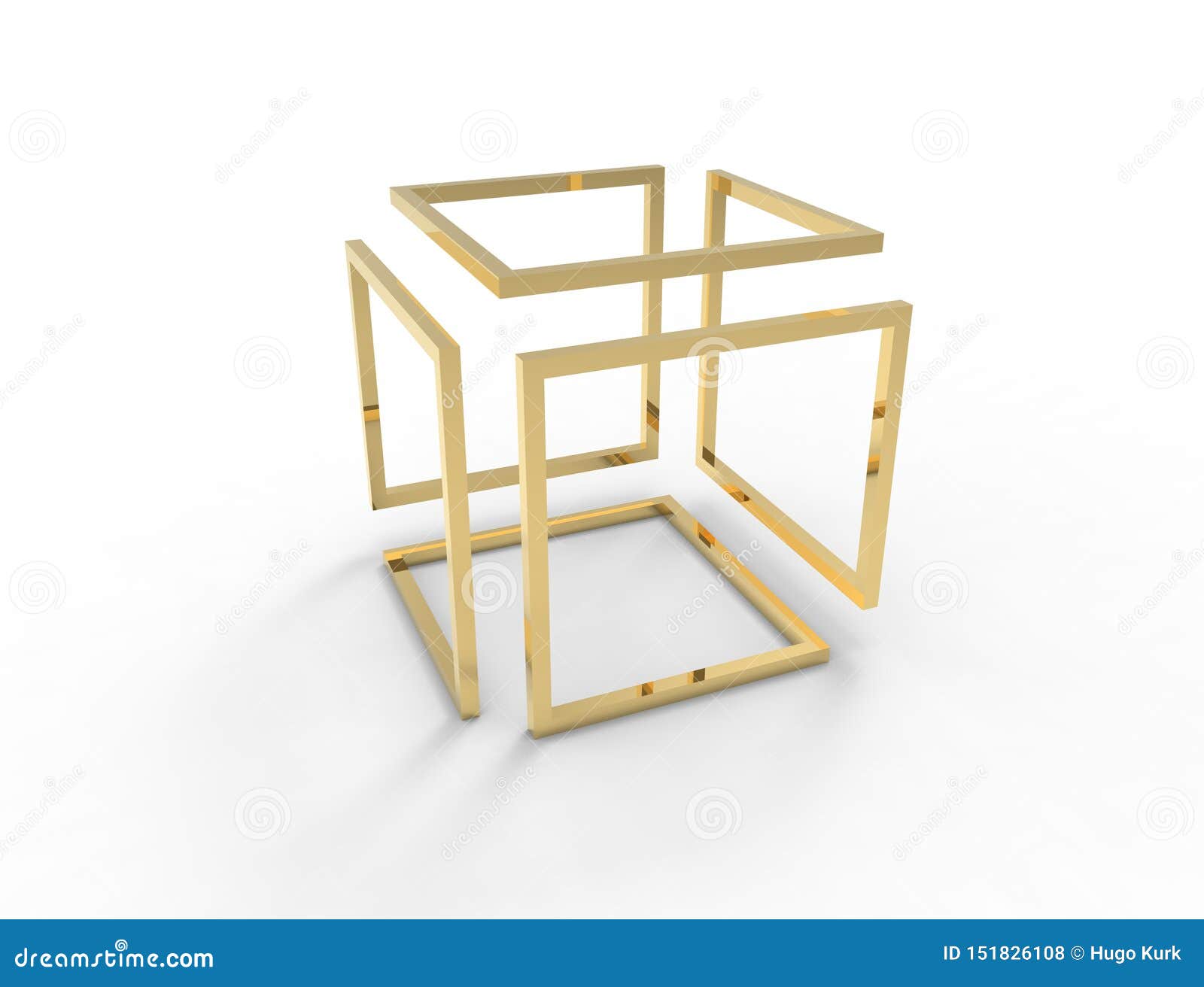 3d Rendering of an Infinity Cube Isolated in White Background Stock ...