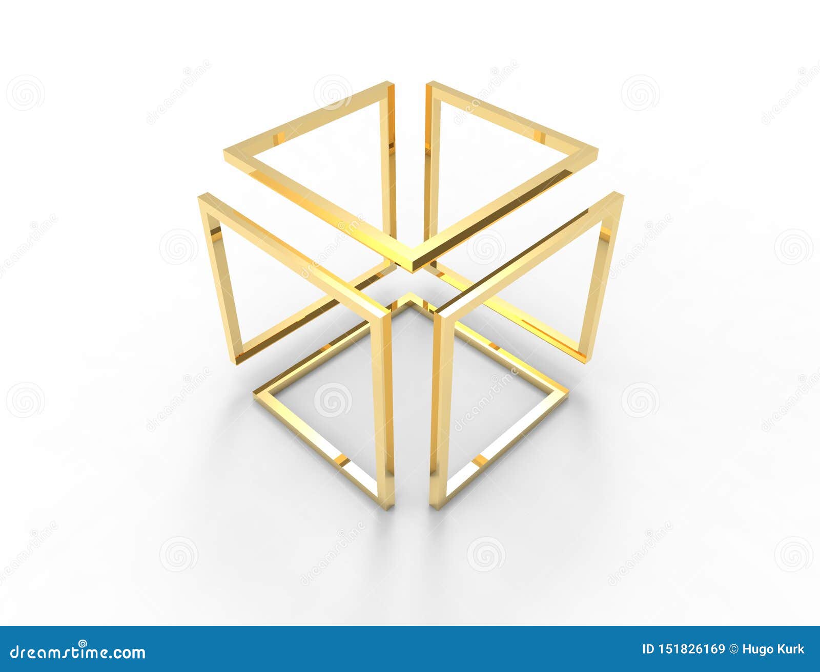 3d Rendering of an Infinity Cube Isolated in White Background Stock ...