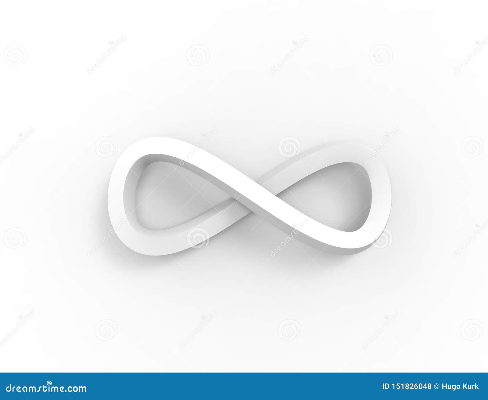 3d Rendering of an Infinity Loop Shape Object Isolated in White ...
