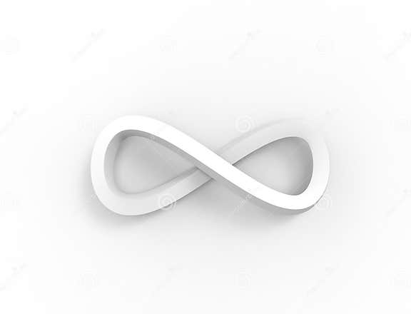 3d Rendering of an Infinity Loop Shape Object Isolated in White ...