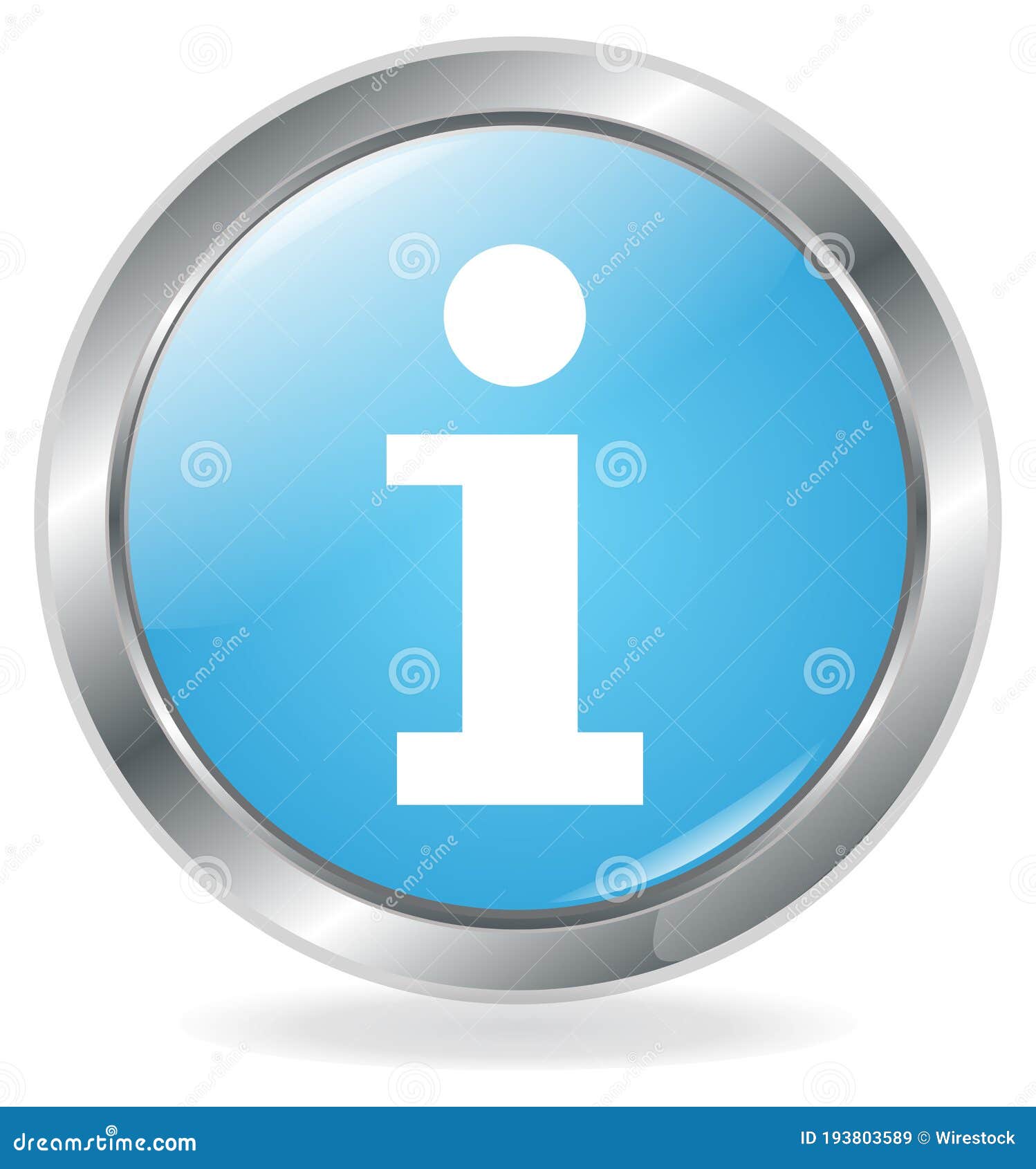 3D Rendering of the Information Icon in a Circle Stock Illustration ...
