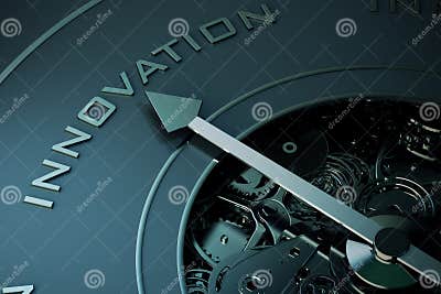 3D Rendering of Innovation Compass Stock Photo - Image of goal ...