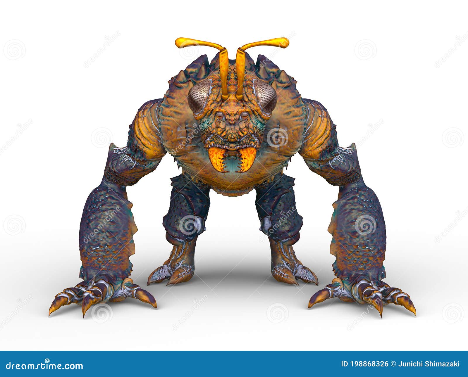 3D Rendering of Insect Monster Stock Illustration - Illustration of ...