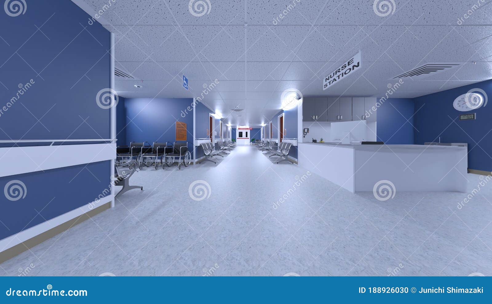 3D rendering of Hospital stock illustration. Illustration of facility ...