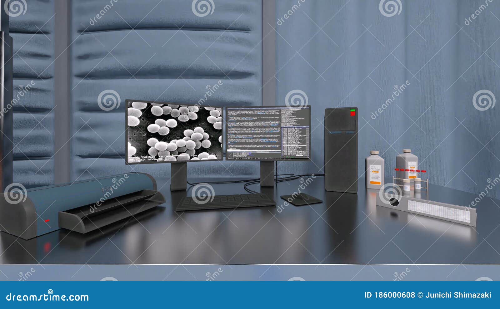 3D Rendering of Inside the Laboratory Stock Illustration - Illustration ...