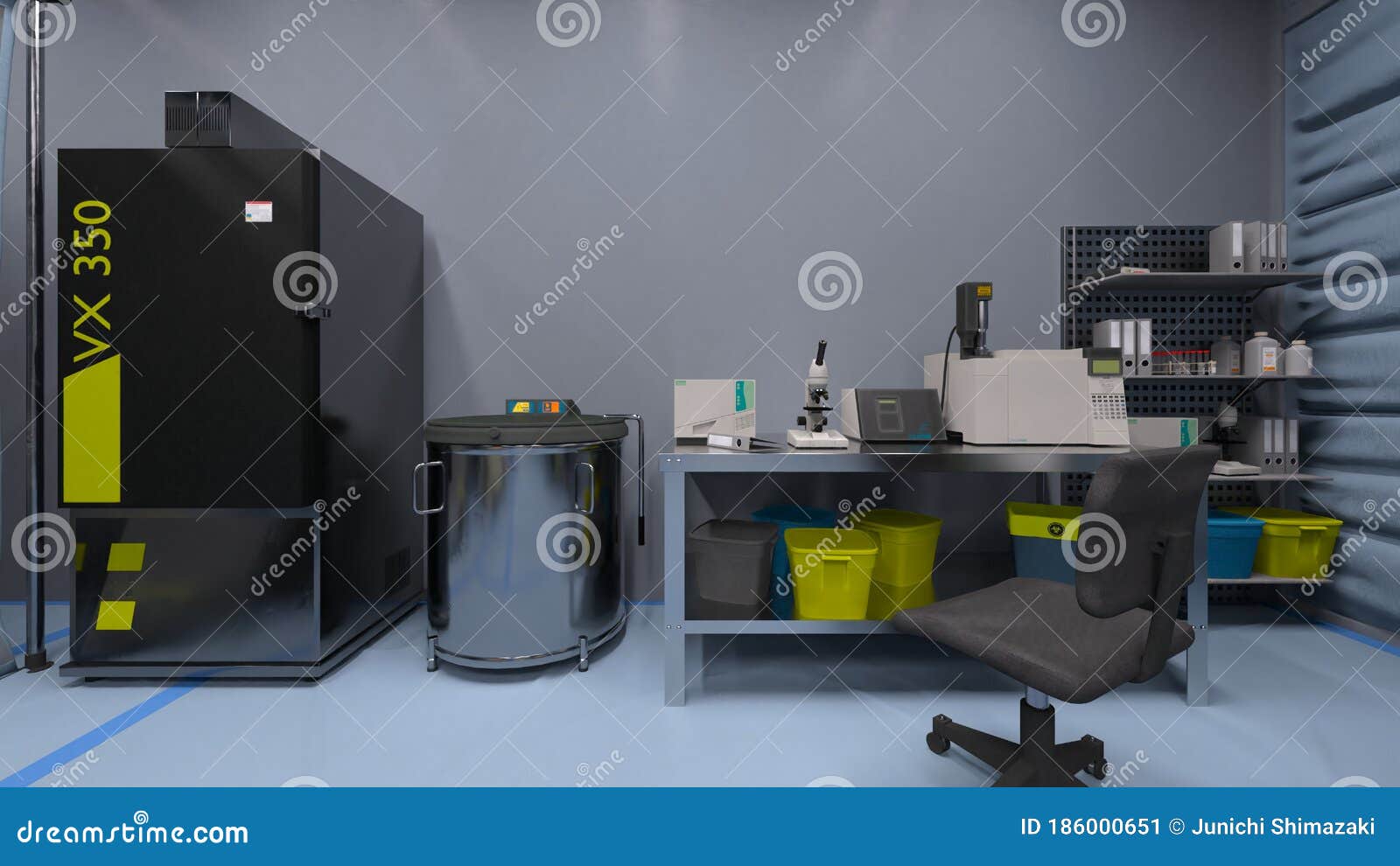 3D Rendering of Inside the Laboratory Stock Illustration - Illustration ...