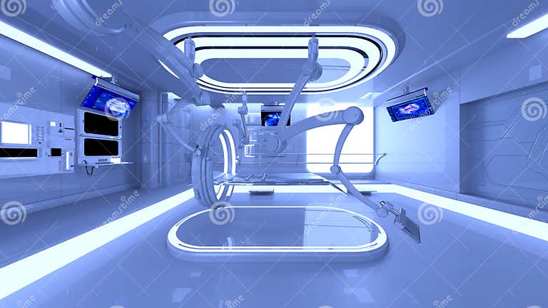 3D Rendering of Inside the Laboratory Stock Illustration - Illustration ...