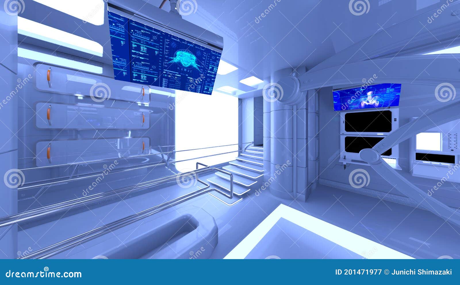 3D Rendering of Inside the Laboratory Stock Illustration - Illustration ...