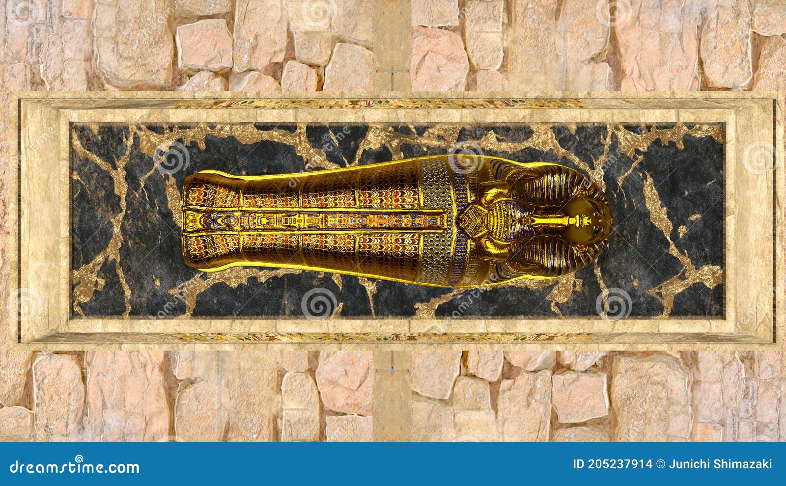 3D Rendering of Inside the Pyramid Stock Illustration - Illustration of ...