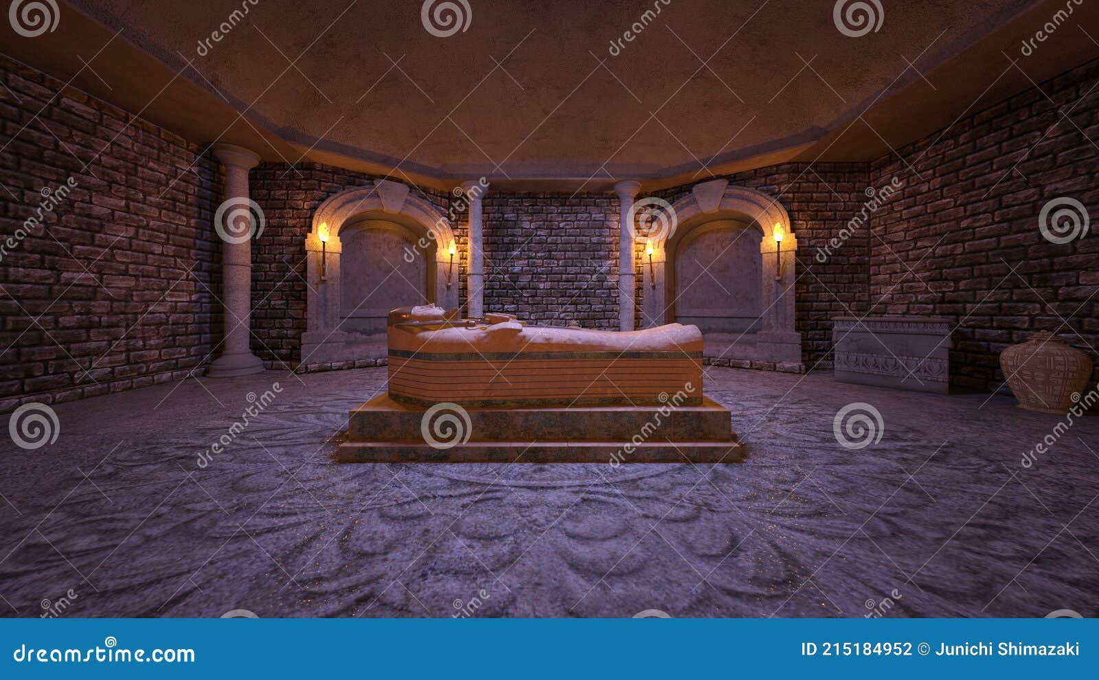 3D Rendering of Inside the Pyramid Stock Illustration - Illustration of ...