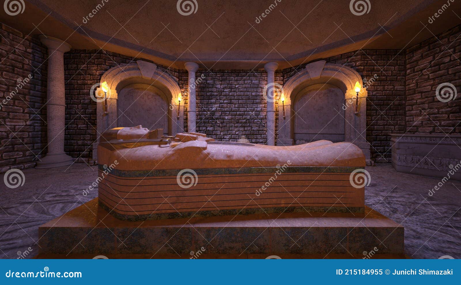 3D Rendering of Inside the Pyramid Stock Illustration - Illustration of ...