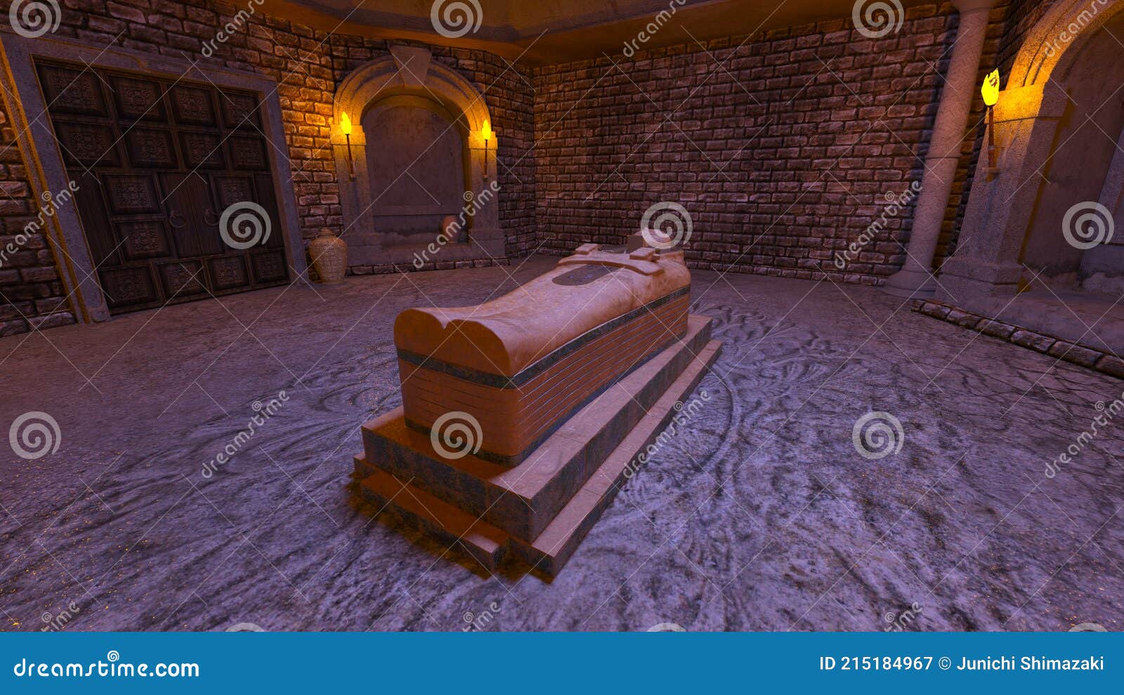 3D Rendering of Inside the Pyramid Stock Illustration - Illustration of ...