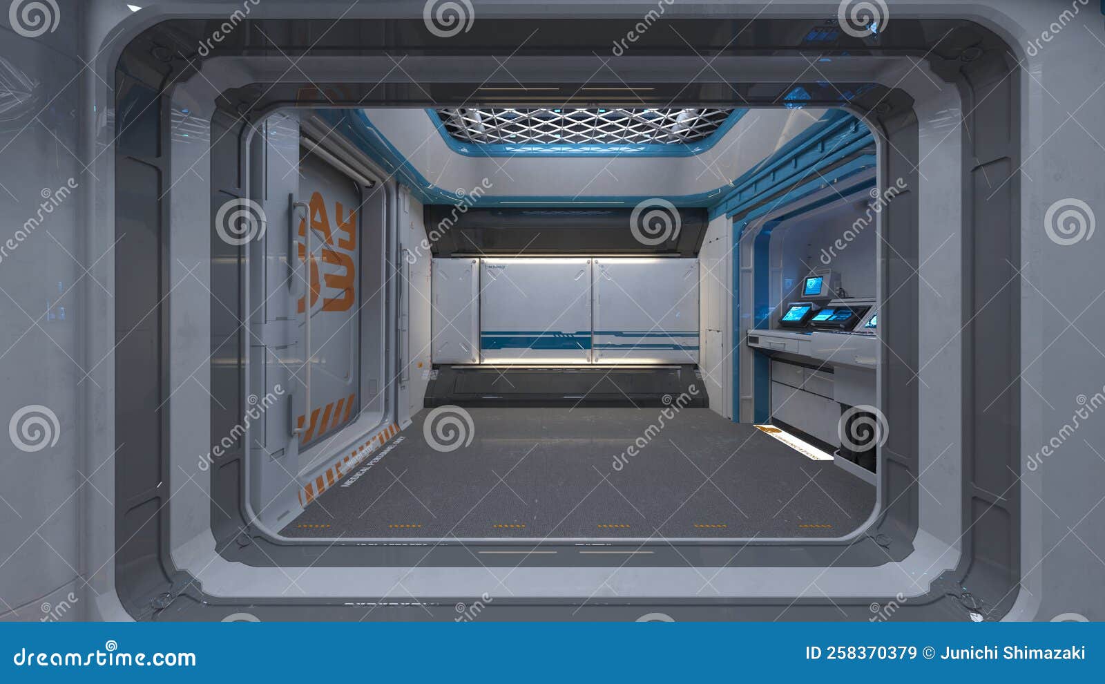 3D Rendering of the Inspection Room in the Spacecraft Stock ...
