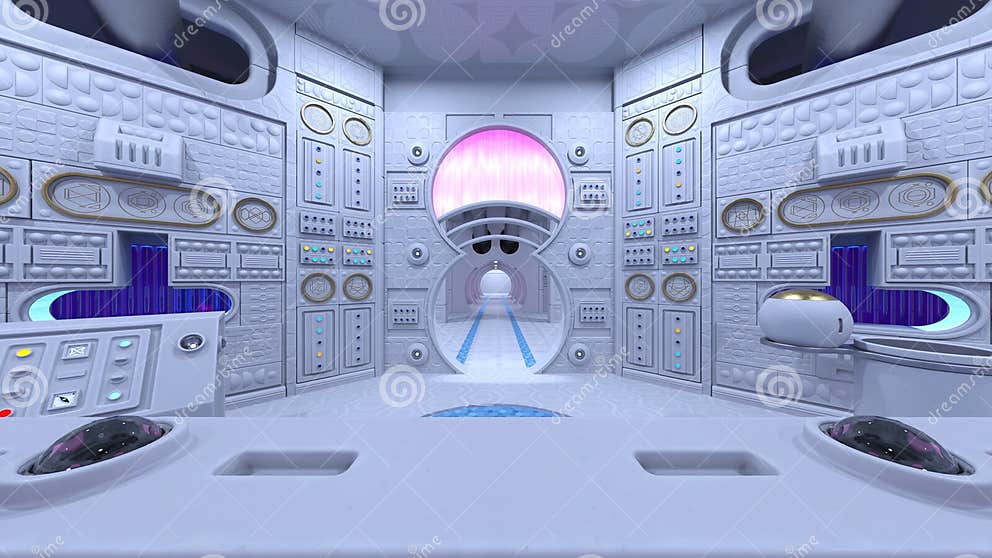3D Rendering of the Inspection Room in the Spacecraft Stock ...