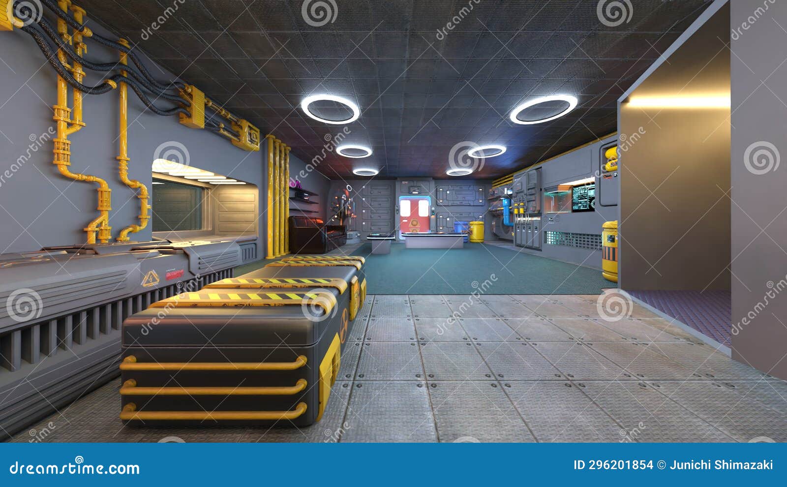 3D Rendering of the Inspection Room in the Spacecraft Stock ...