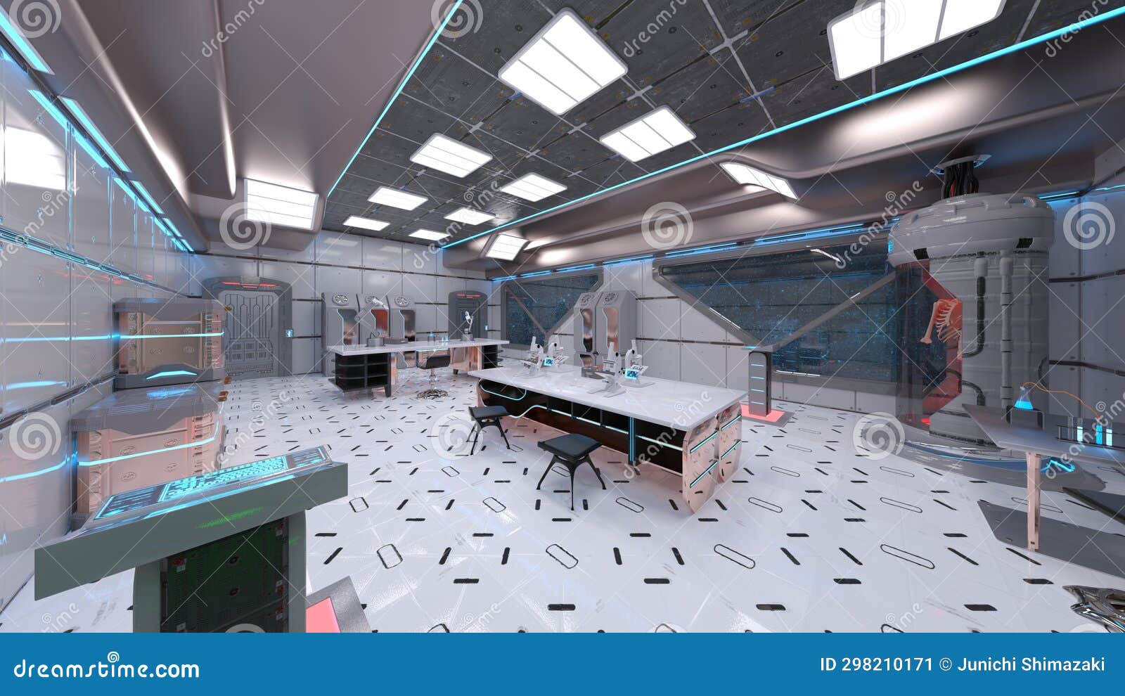 3D Rendering of the Inspection Room in the Spacecraft Stock ...