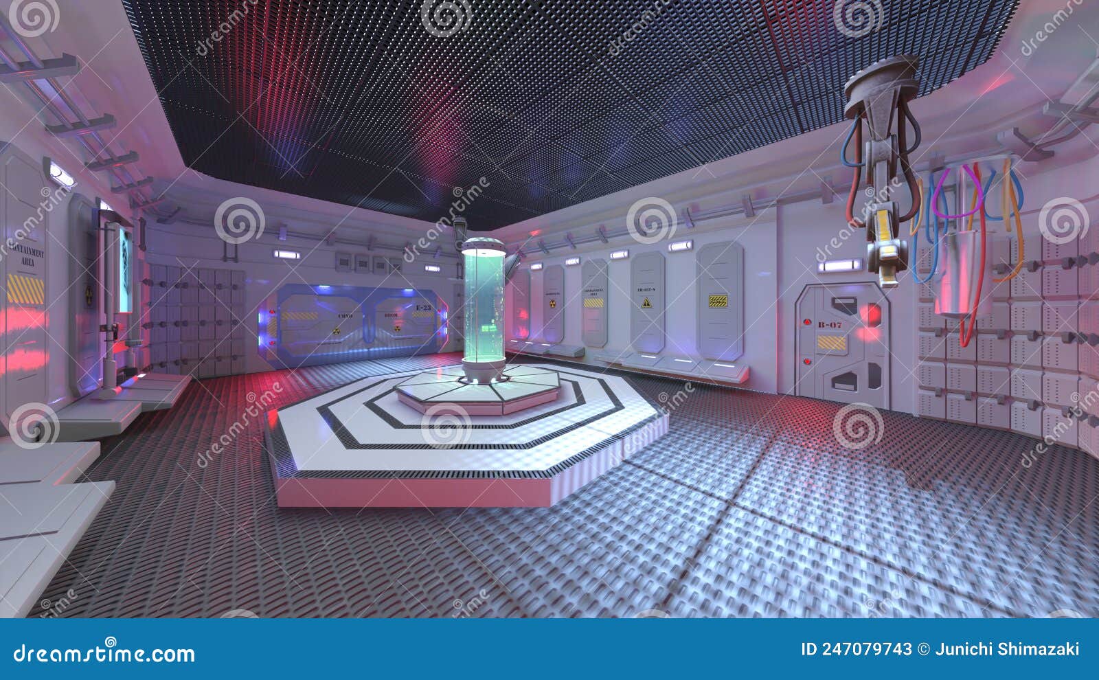 3D Rendering of the Inspection Room in the Spacecraft Stock ...