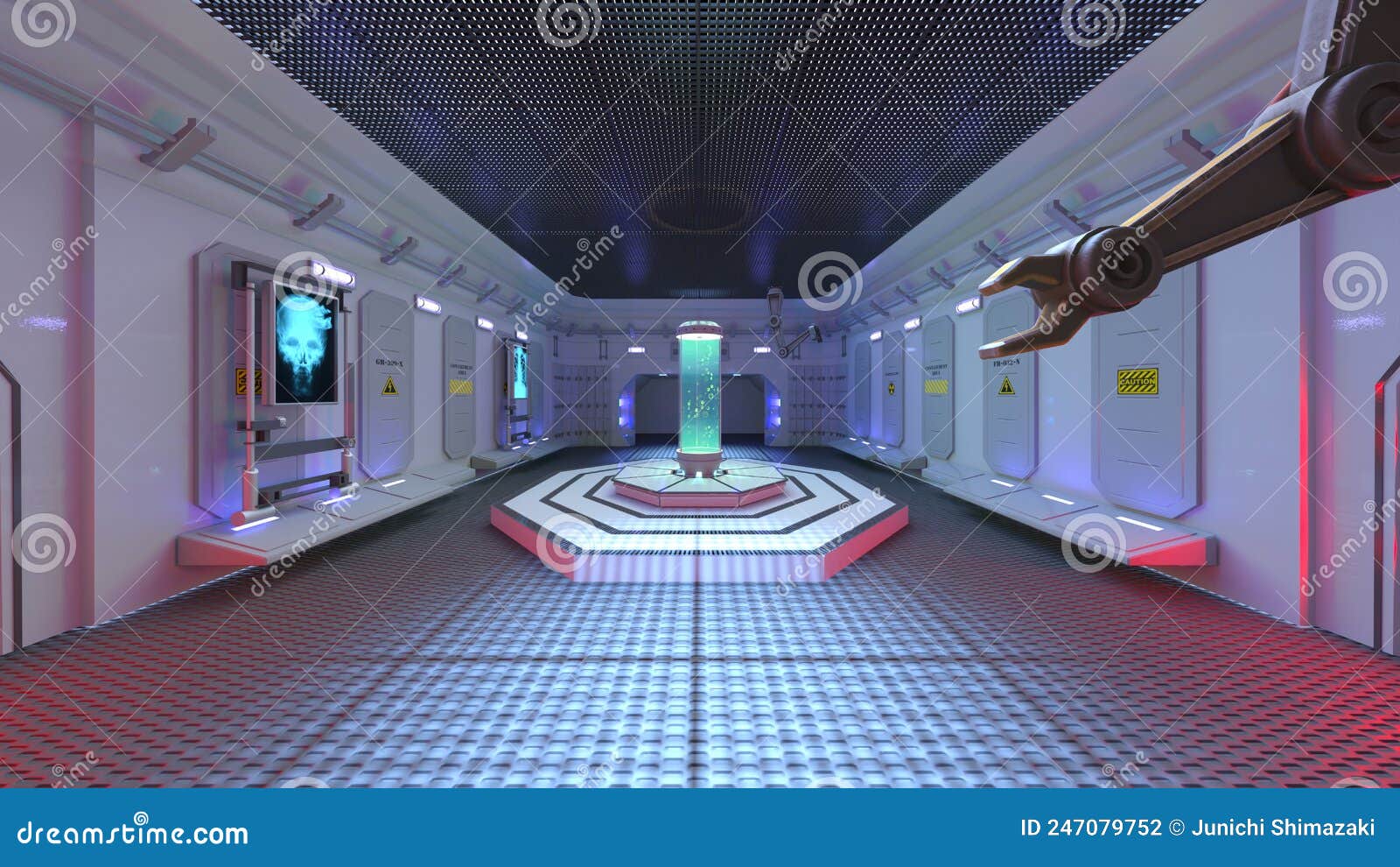 3D Rendering of the Inspection Room in the Spacecraft Stock ...