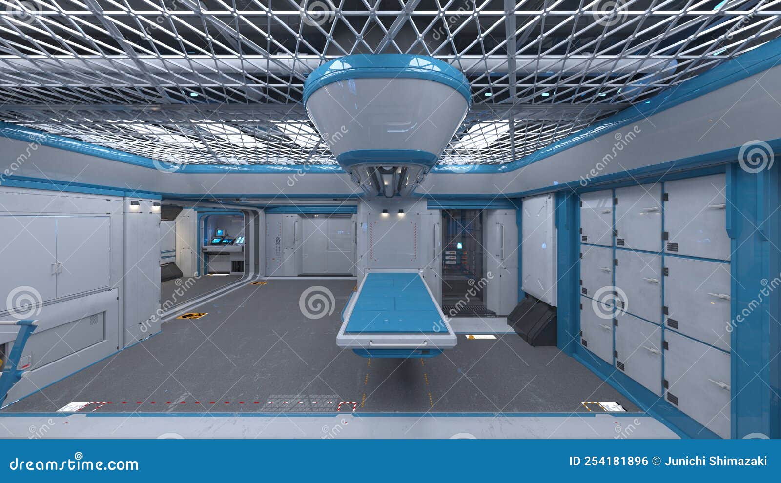3D Rendering of the Inspection Room in the Spacecraft Stock ...