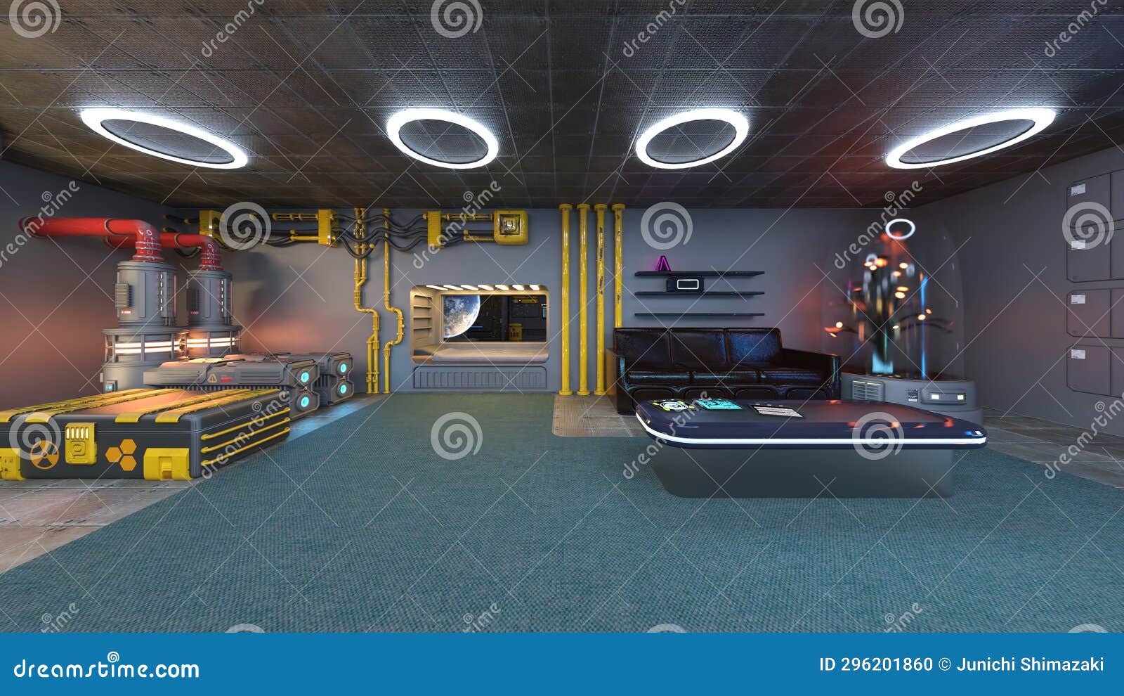 3D Rendering of the Inspection Room in the Spacecraft Stock ...