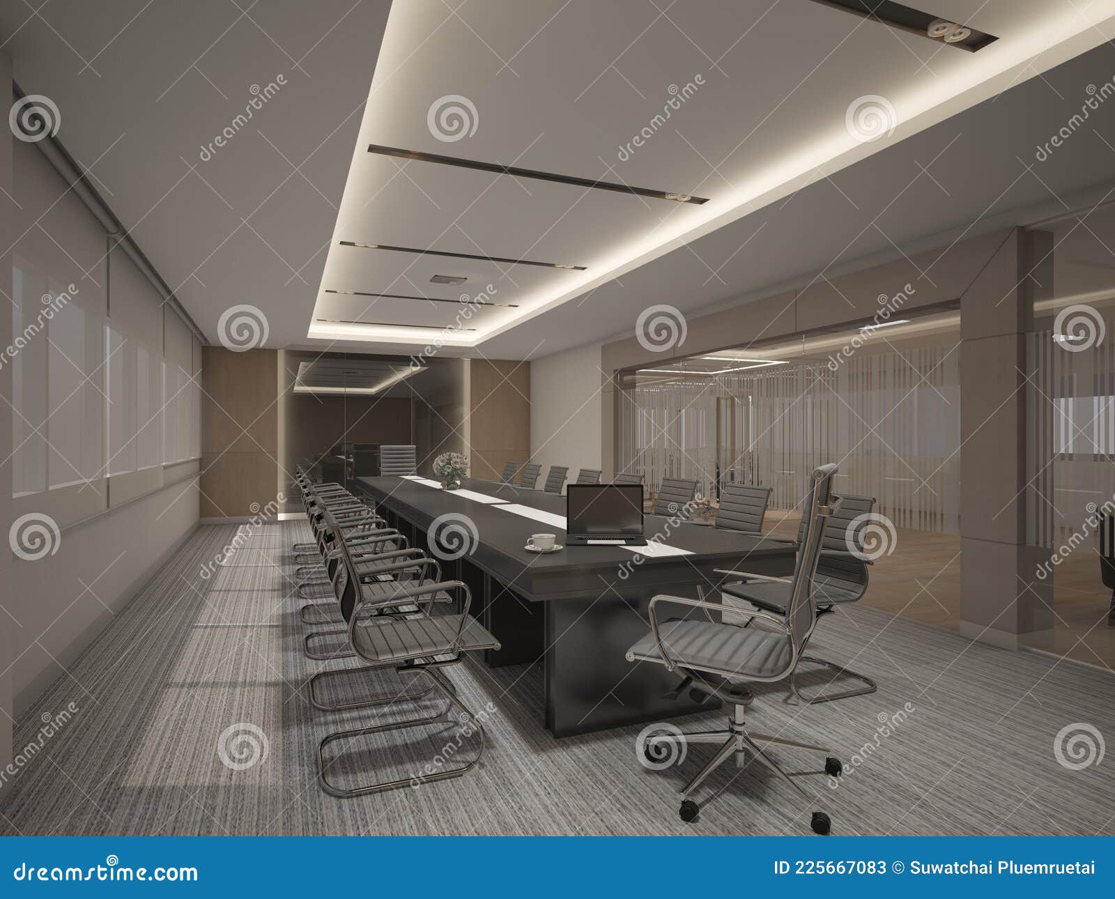 3d Rendering , Interior Conference Room Stock Illustration ...