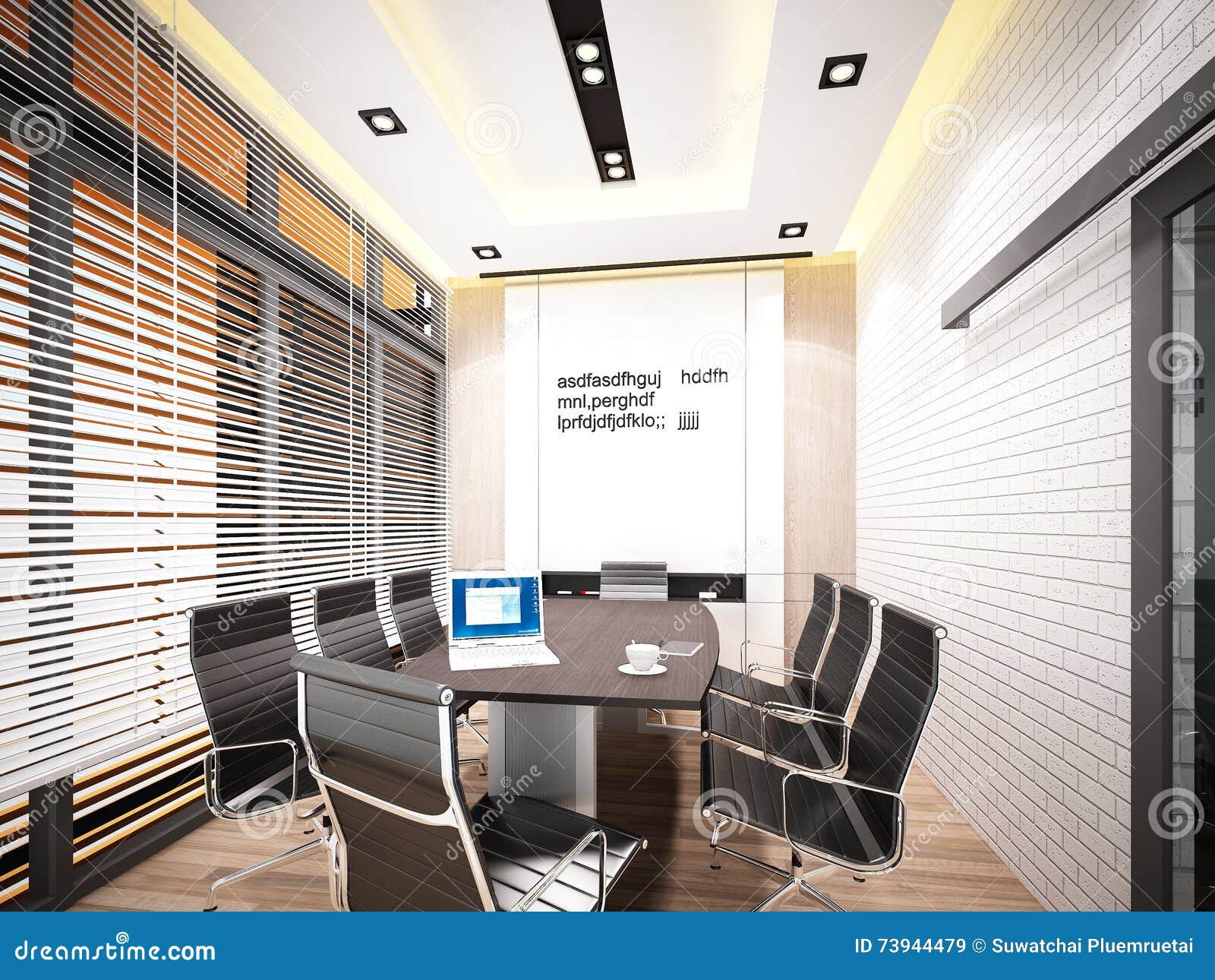 3d Rendering of Interior Conference Room, Stock Illustration ...