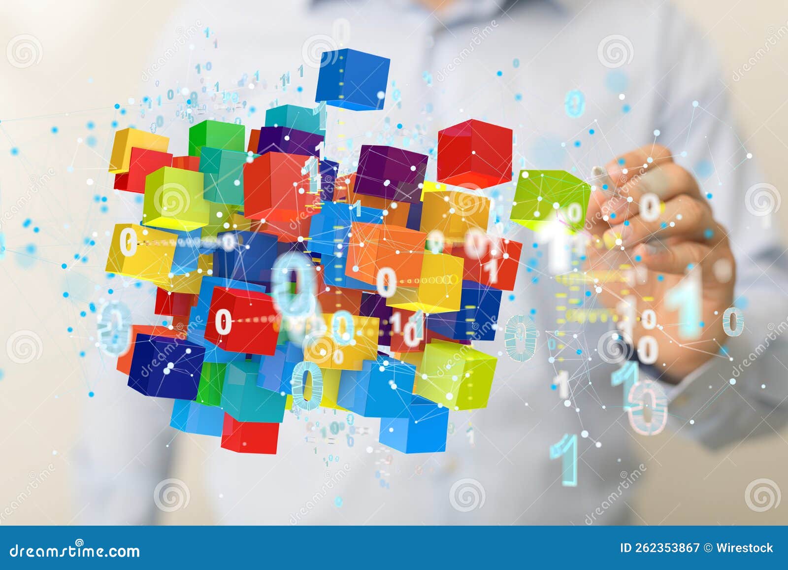 3d Rendering of the Internet Infrastructure Concept. Abstract ...