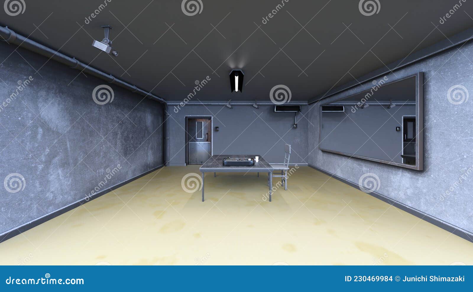 3D Rendering of the Interrogation Room Stock Illustration ...