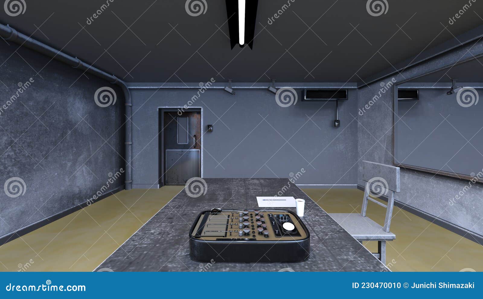 3D Rendering of the Interrogation Room Stock Illustration ...