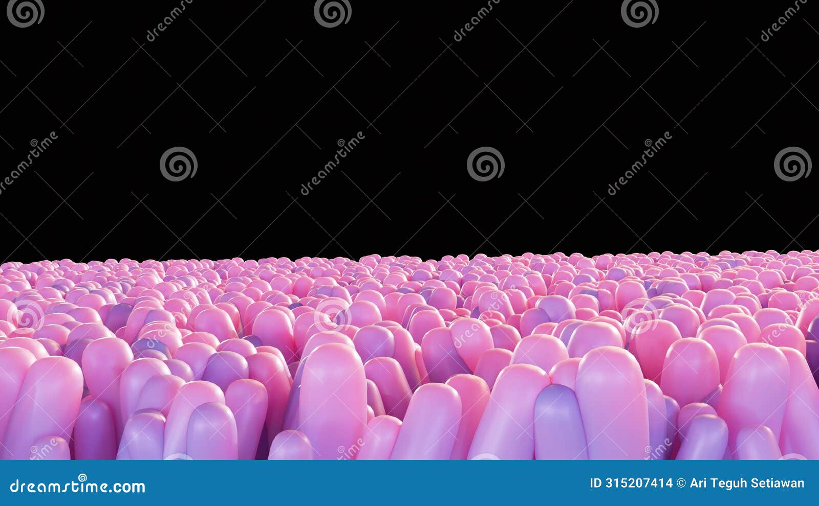 3d Rendering Of The Intestinal Epithelium Cells Royalty-Free Stock ...