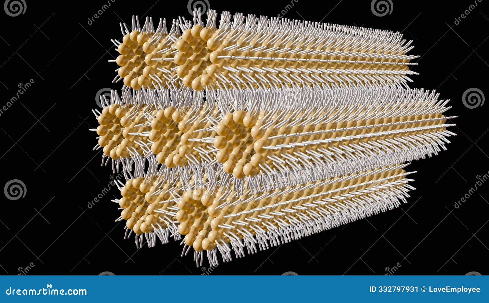 3d Rendering of Inverse Hexagonal Phase. Stock Illustration ...